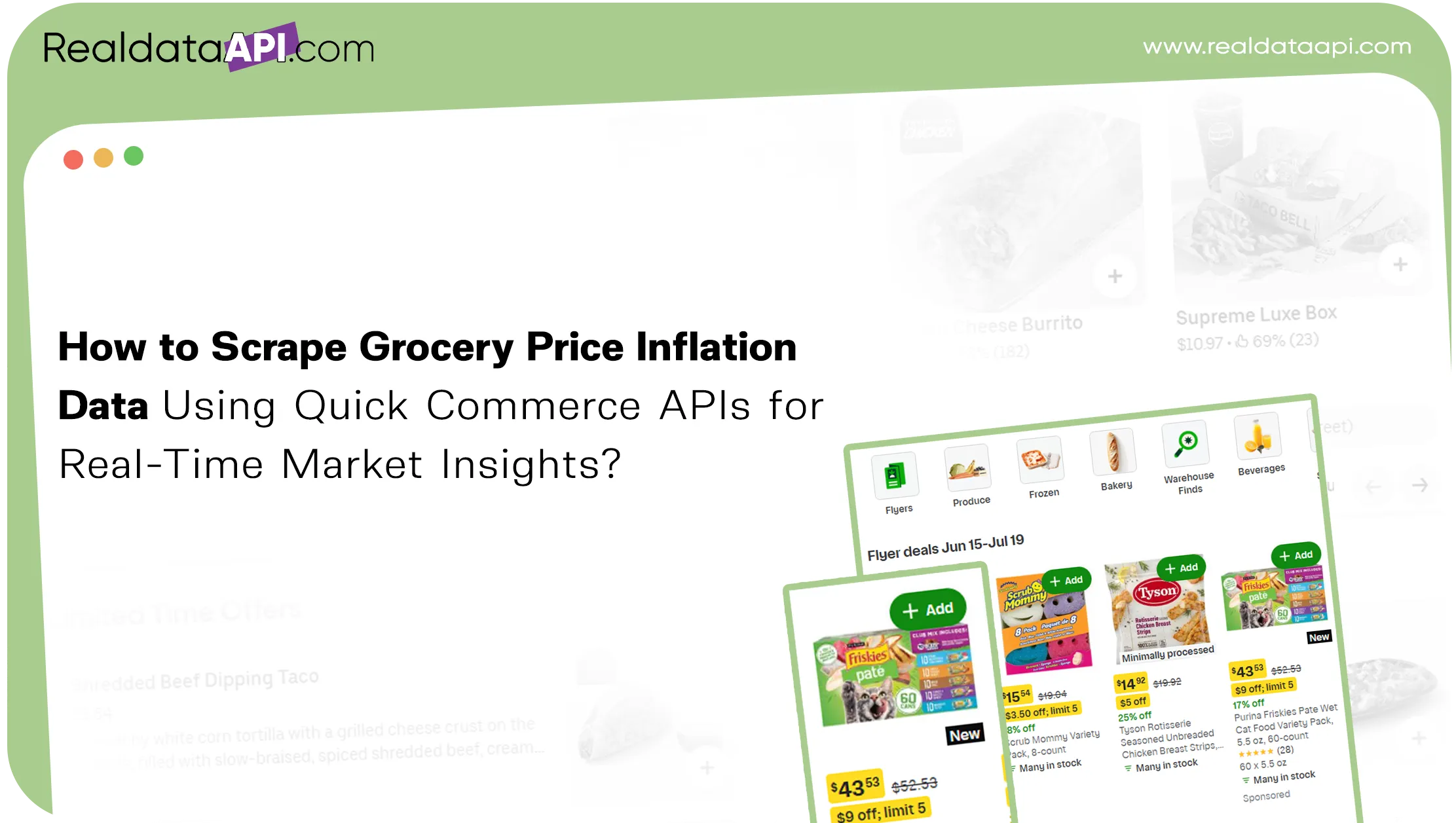 Scrape grocery price inflation data Using Quick Commerce APIs