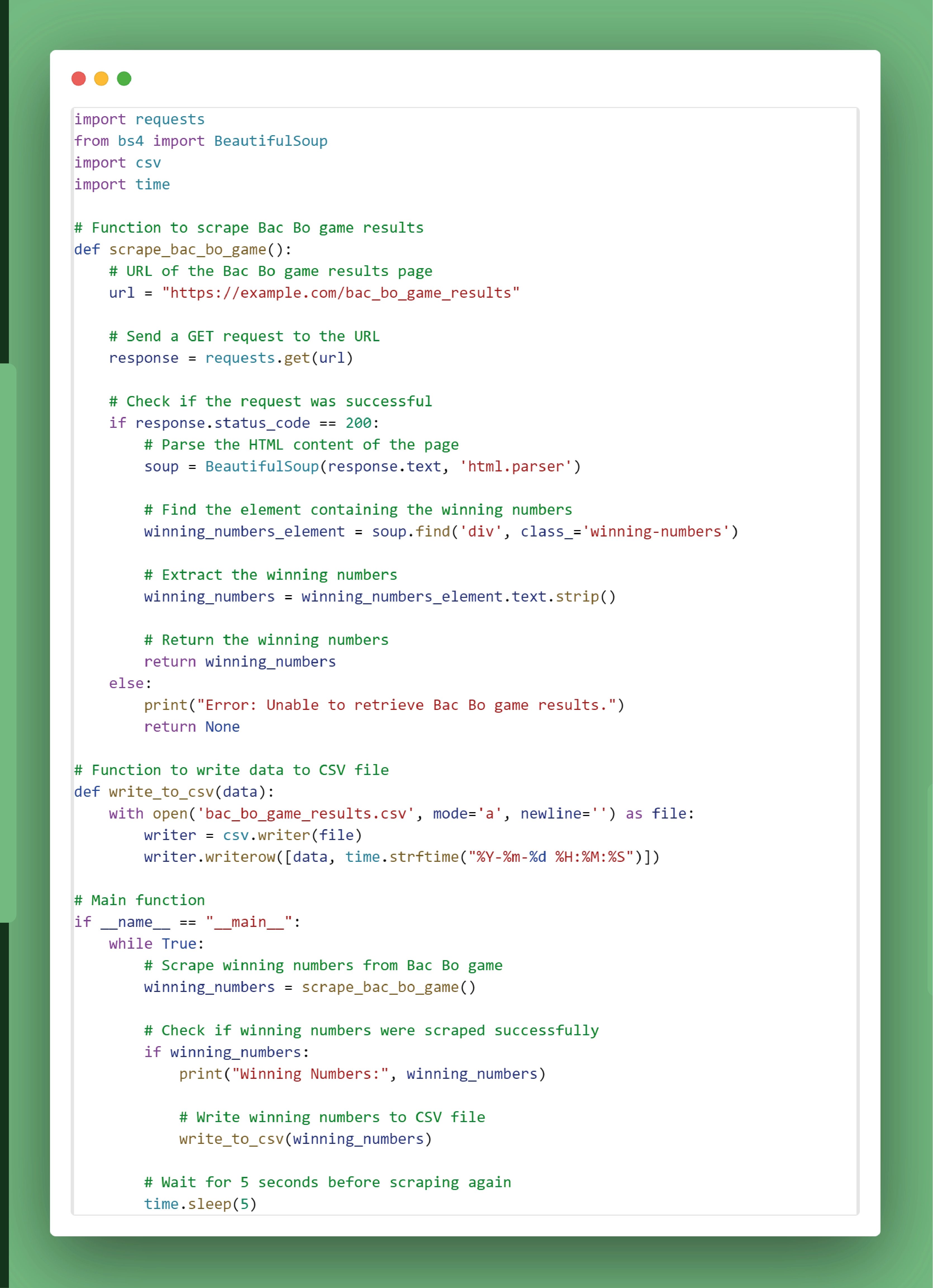 How to Scrape Winning Numbers from Bac Bo Game Result? – Real Data Api