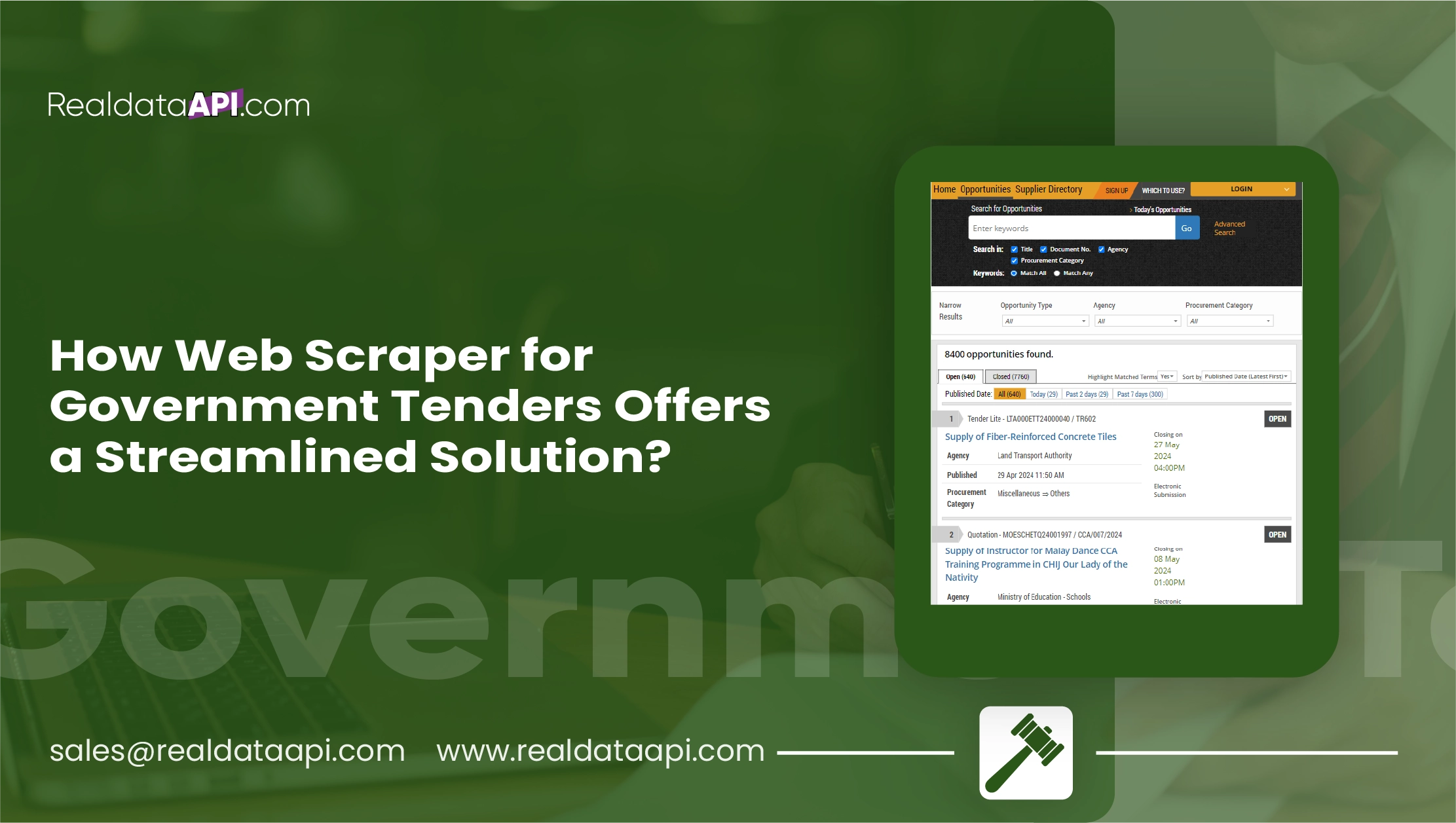 Web Scraper for Government Tenders: A Streamlined Solution
